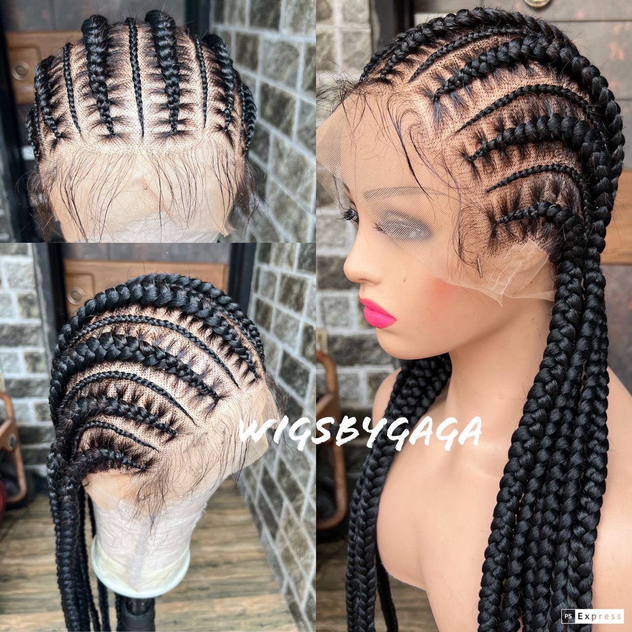 Full lace wig Stitch braids – Wigsbygaga